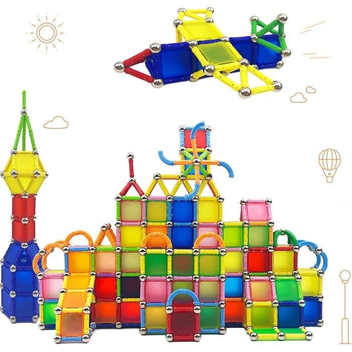 JEU DE CONSTRUCTION 232 Pièces Blocs de Construction Magnétique 3D ...