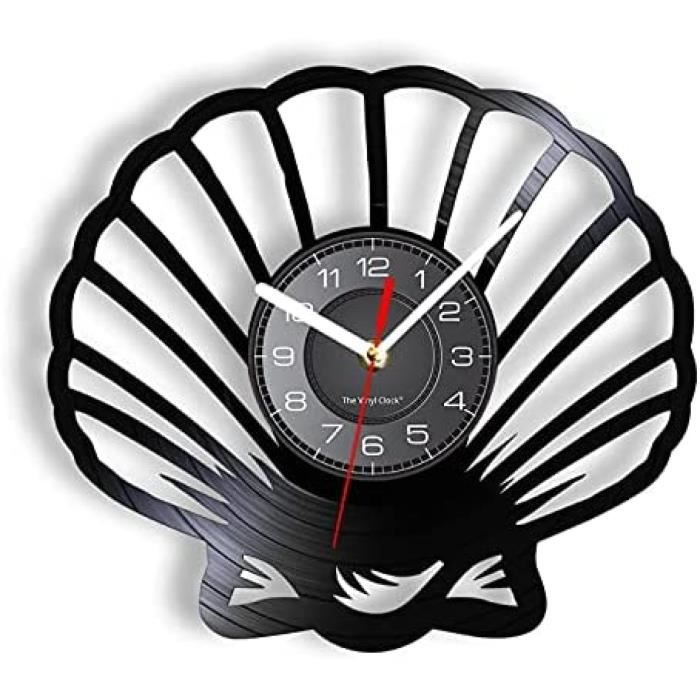 Horloge Murale Silencieuse Sans Tic-Tac Coquille De Mer Découpée Au ...