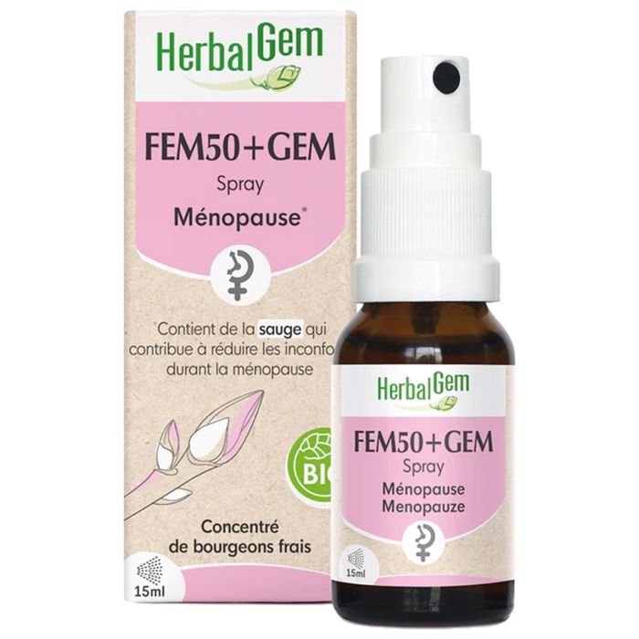 HerbalGem Fem50+Gem Complexe Ménopause Spray Bio 15 ml - Cdiscount ...