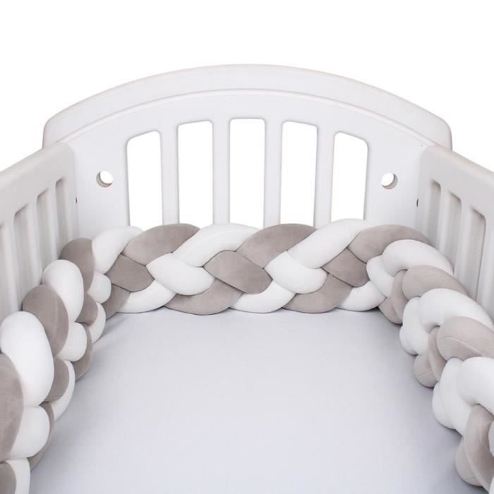 Tour de Lit Bebe Coussin Serpent Velours Berceau Pare-chocs Tresse Bebe ...