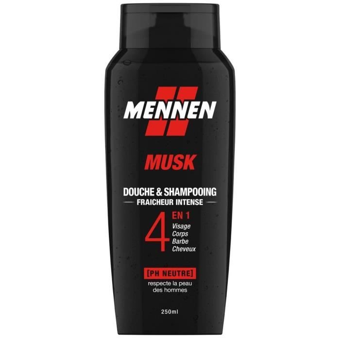MENNEN Gel douche et shampoing 4 en 1 - Très frais et parfumé - 250 ml ...