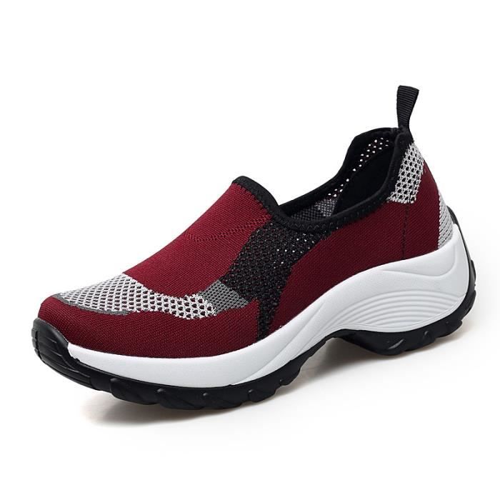 Baskets Casual Rouge - ecelenfshoes - Femme - Flyknit respirantes ...