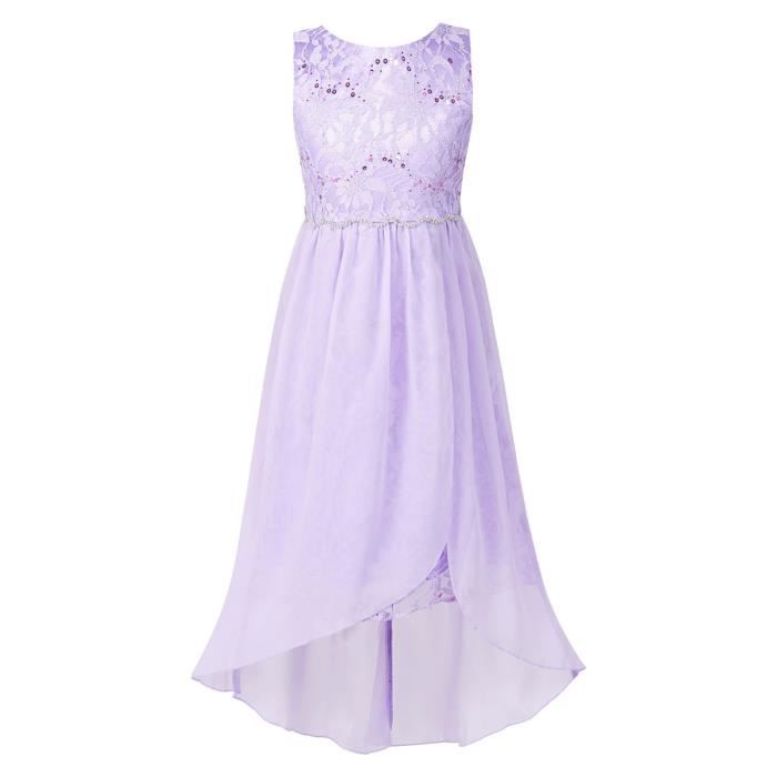 Freebily Enfant Fille Robe de Soiree Longue Paillettes Robe d ...