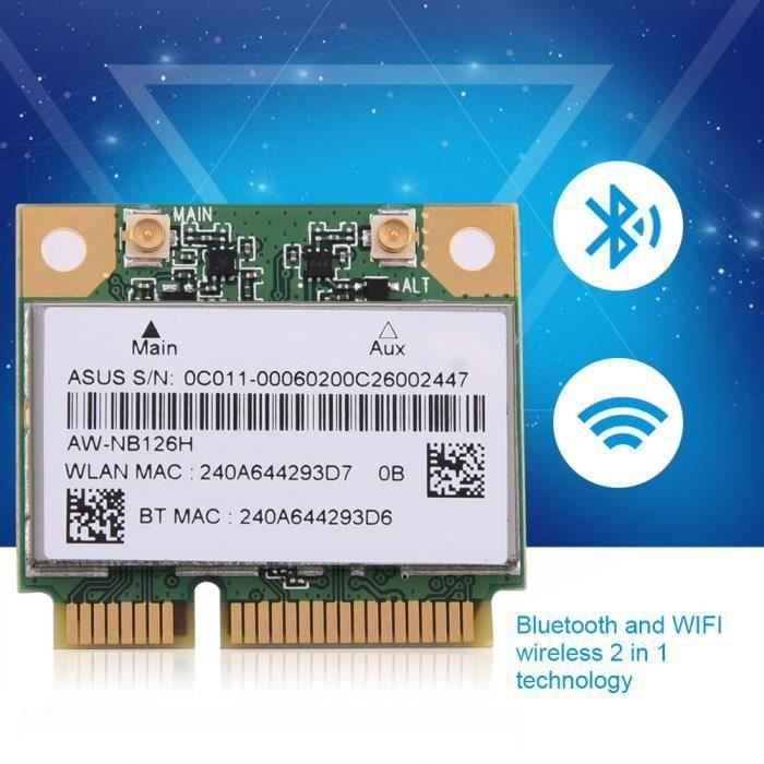Shiny-24G Bluetooth WIFI 2 en 1 Carte sans Fil pour Fente Mini Carte PCI-E pour DELL-Asus ...