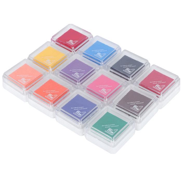 Tampon à encre 12pcs Tampon Encreur Artisanal Timbre Métallique Unique ...