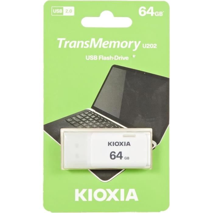 Kioxia 64GB TransMemory U202 USB2[S294] - Cdiscount Informatique
