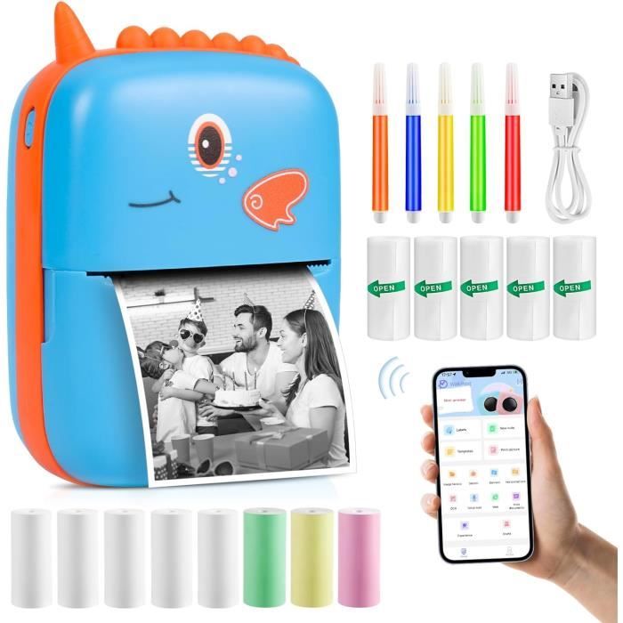 GuKKK Imprimante Photo Portable, Mini Imprimante Photo Instantané sans ...