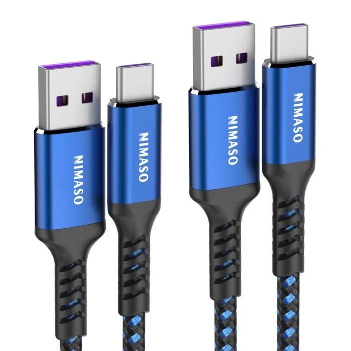 Huawei Câble USB Type C 5A[Lot de 2], Huawei Supercharge Câble USB C ...
