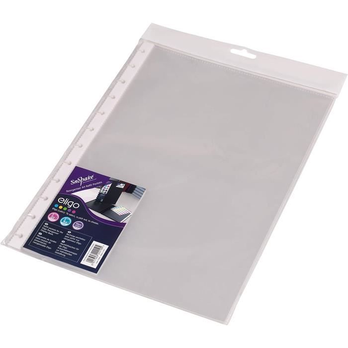 Snopake Eligo Réf 15866 Lot de 20 pochettes de rangement Transparent ...
