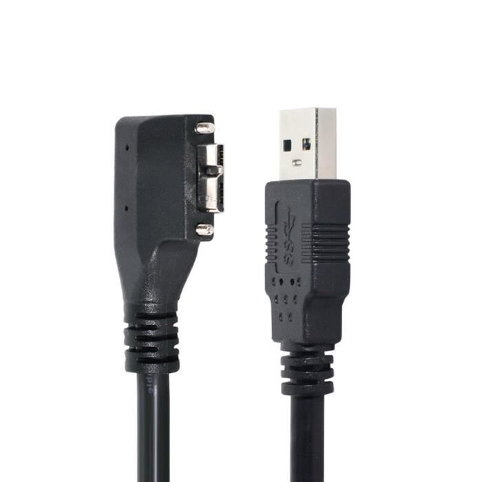 Câble Micro Usb 3.0 Double Vis De Verrouillage Vers Usb 3.0 De Données ...