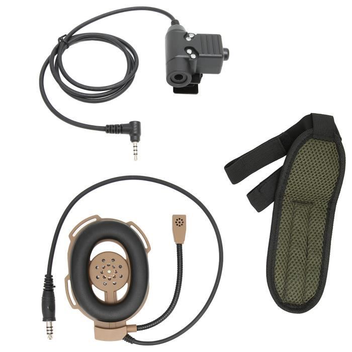 VINGVO Écouteur militaire à réduction de bruit Casque radio 2 voies ...