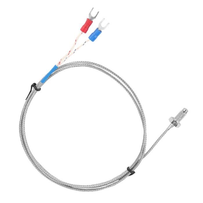 WOH - Thermocouple de type K Vis M6 Filetage fin Type K Fil du capteur de température de ...