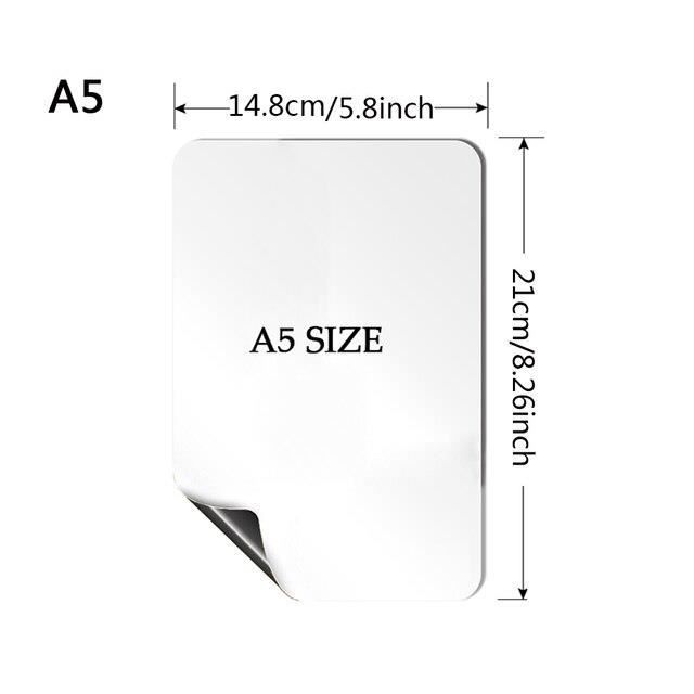 Tableau effaçable,A5 size--Autocollants magnétiques A4 format A5 pour ...