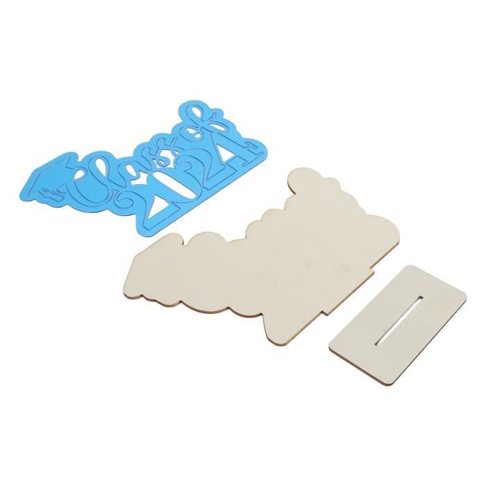 YAP Centre de table de graduation en bois 2024 - Décoration de fête ...