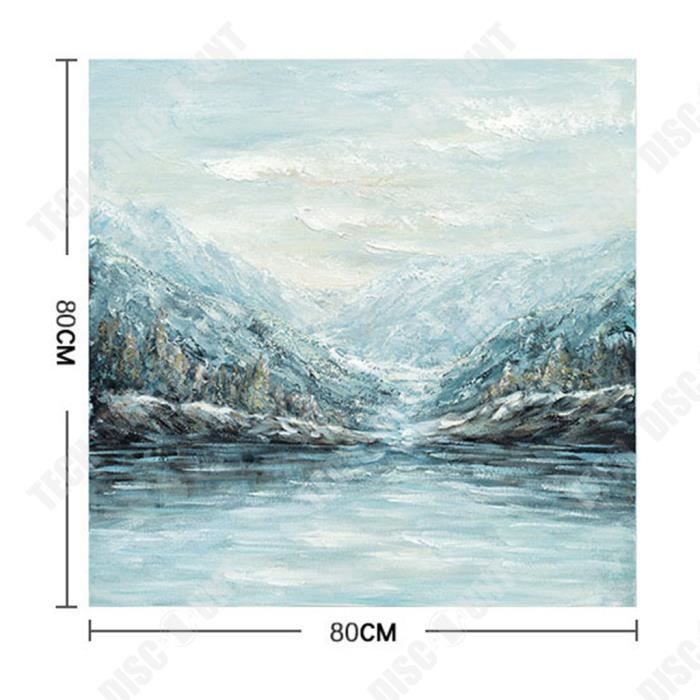 Peinture décorative - TD® - Paysage en trois dimensions - 80x80 cm ...