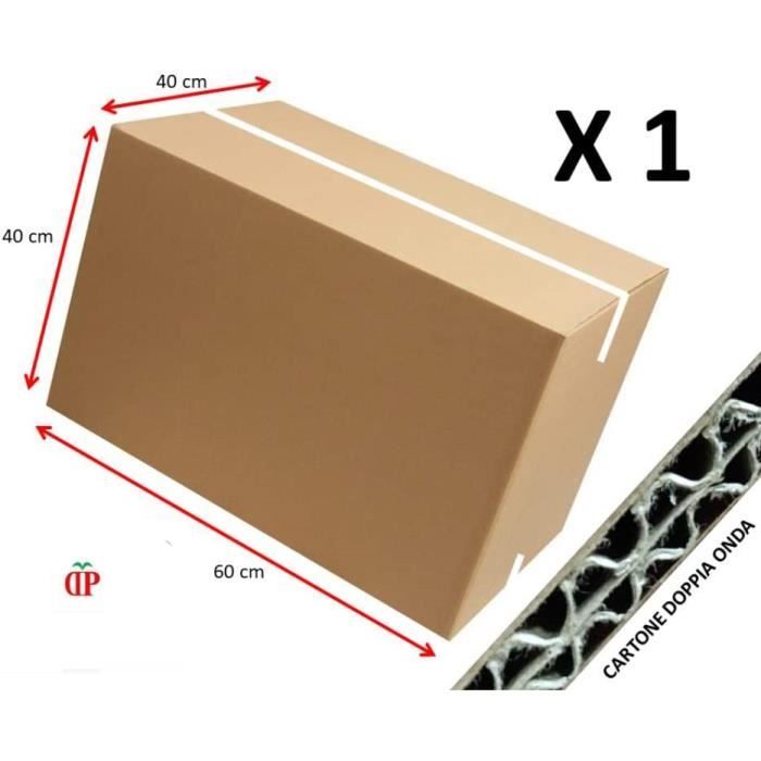 1 Boîte de carton double cannelure 60 x 40 x 40 cm emballage pour ...