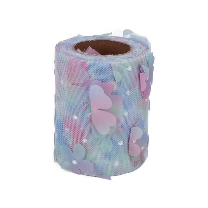 HURRISE tissu de tulle Rouleau de Tulle coloré dégradé fleur n ud n ud ...