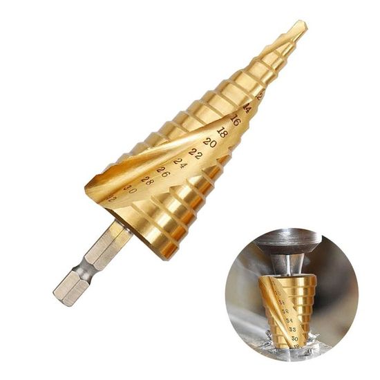 Foret Conique HSS Pour Métal, 4-32 mm Foret Fraise Meche Etage, Foret ...