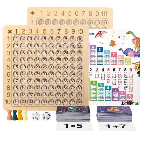 Tableau de Multiplication, Jeu de Table de mathématiques en Bois ...