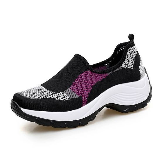 Baskets Casual Violet - ecelenfshoes - Flyknit respirantes - Wedge - 36 ...