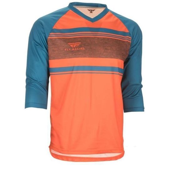 Maillot VTT Fly Racing Ripa - Homme - Orange heather/teal - XL ...