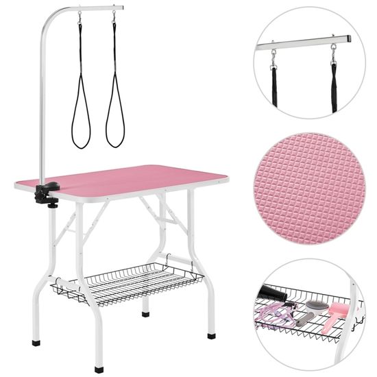 Table de Toilettage Pliante pour Chien Chat- Potence Réglable 2 Sangles ...