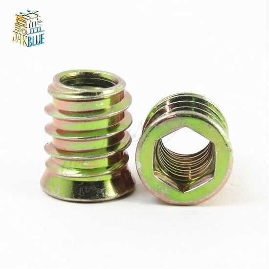 ECROU,M6-17mm--Écrous filetés pour meubles en bois, 20 pièces M6 M8 M10 ...