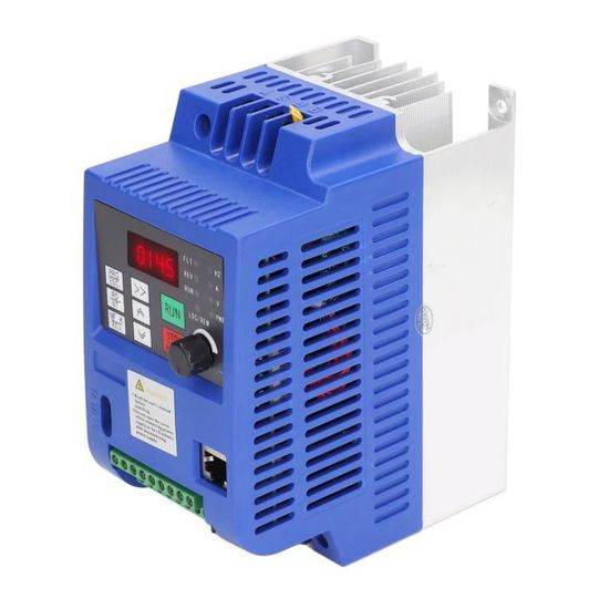 ZJCHAO Variateur de fréquence monophasé 220V AC entrée 3 phases 0‑220V AC sortie 1.5KW VFD ...