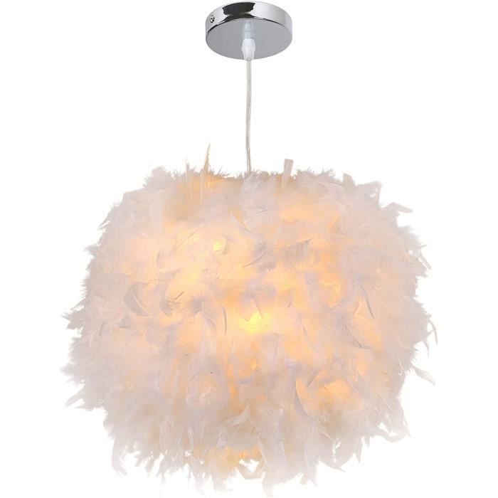 Lustre Suspension en Plume, Suspension Luminaire Moderne Lustre Abat ...