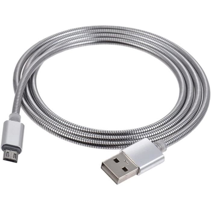 Micro USB Cable Chargeur Téléphone Portable Android Universel Argenté ...