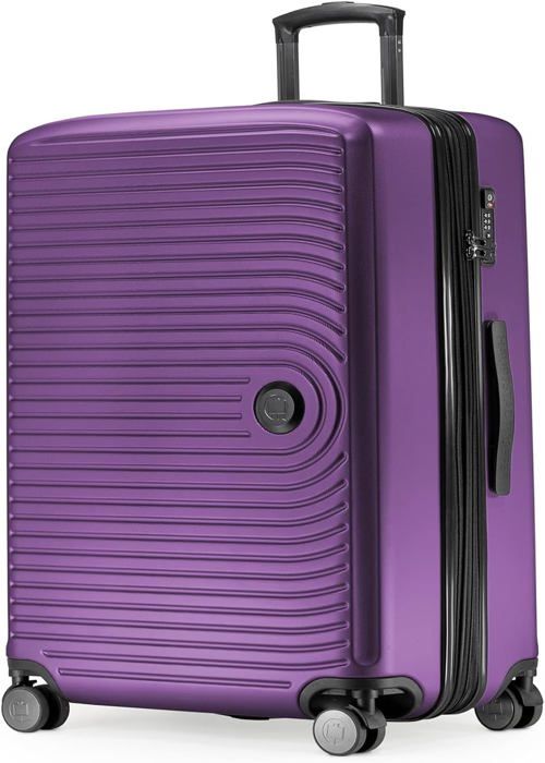 Grande Valise Rigide,Tsa,4 Roulettes,Bagage En Soute Avec Extension De ...