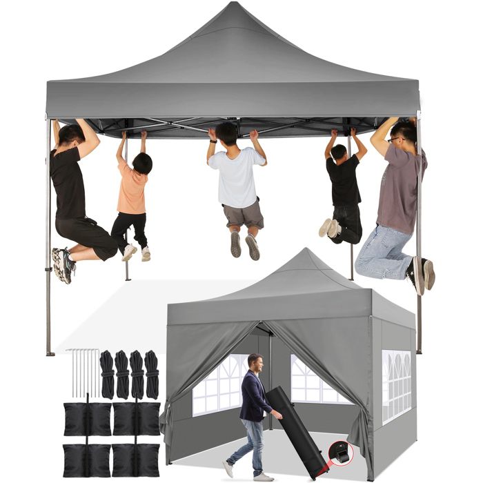 Tonnelle Pliante 3x3 imperméable Barnum Pliant 3x3 professionne, 100% ...