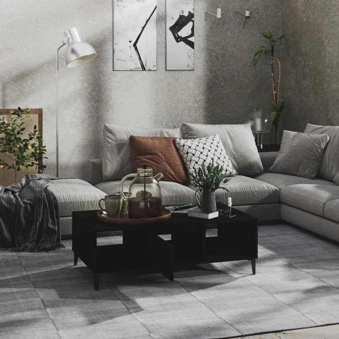 "Bon plan" Table basse/table d'appoint - JILI HOT - noir 103,5x60x35cm ...