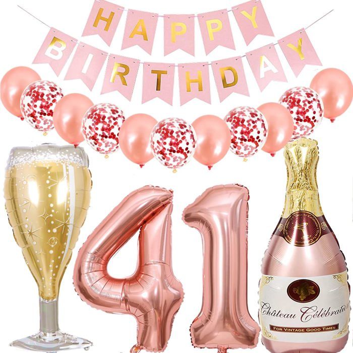 Ballon 41 Ans Anniversaire Homme, Kit De Decoration Anniversaire 41 Ans ...