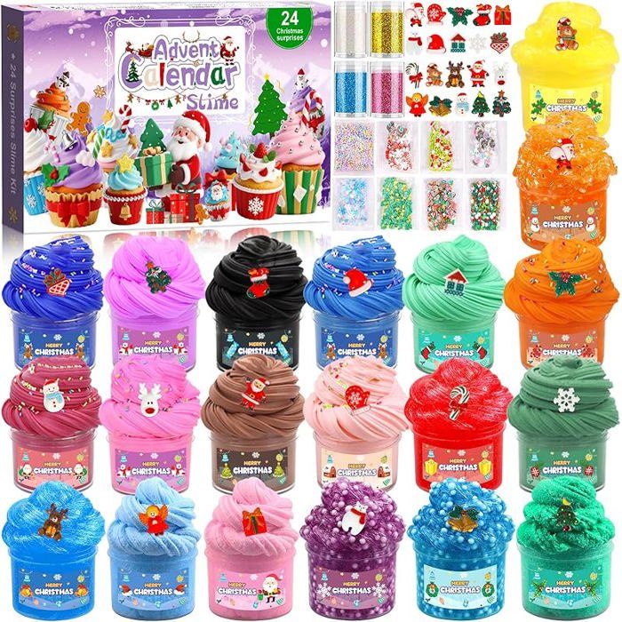 Slime Advent Calendar 2025, Advent Calendar Toy 2025 for Kids, DIY ...