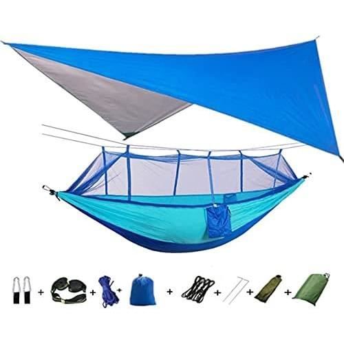 Rfhk Hamac De Camping Portable Avec Moustiquaire Pluie Mouche Et ...