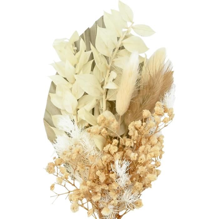 Bouquet De Fleurs Séchées Avec Lance De Palmier Naturel Feuilles De ...