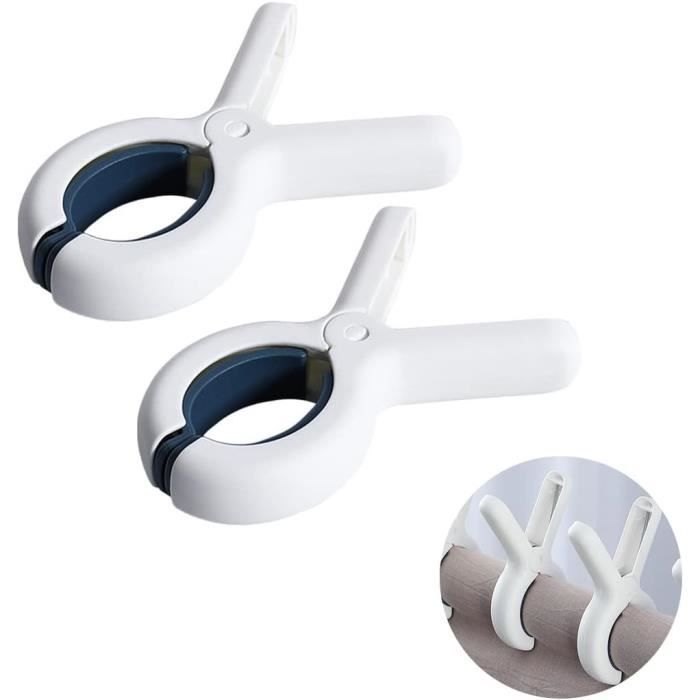 2 Pièces Taille Jumbo Pinces Serviette,Pinces à Linge en Plastique,Coupe-Vent Piscine Clips ...
