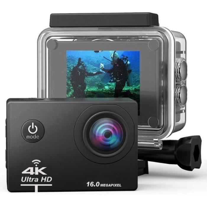 Camera Sport 4k WiFi Waterproof,avec Télécommande,170 ° Grand-Angle ...