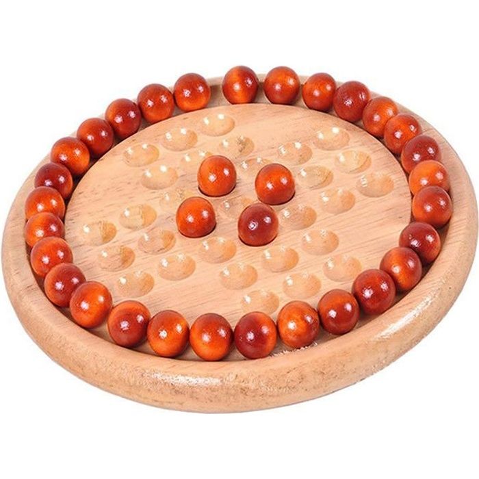 Boule Défi plateau de jeu en bois Marble Solitaire Chese - Cdiscount ...
