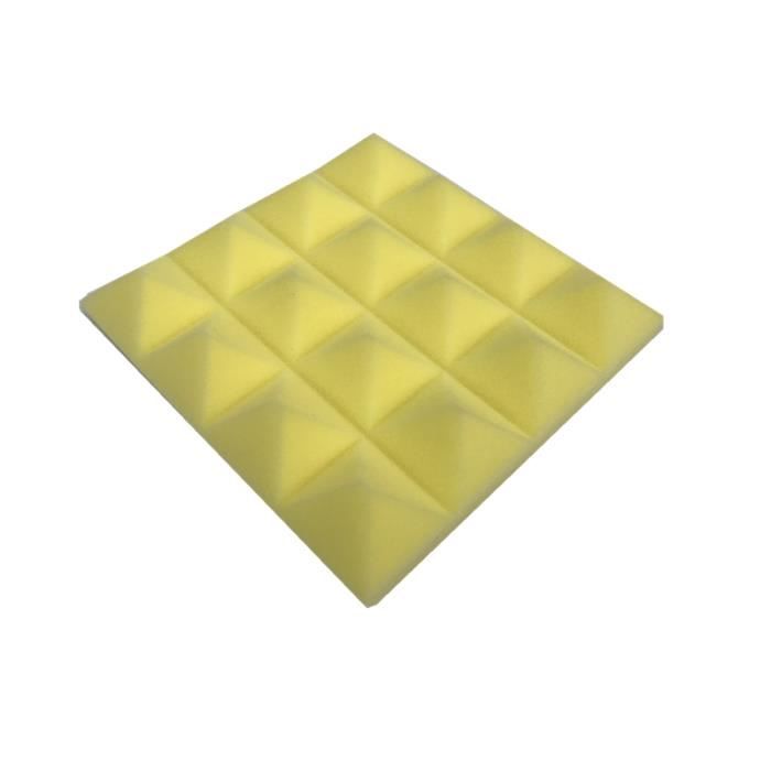 48pcs - JAUNE - Mousse acoustique pyramide 16 couleurs, 48 pièces ...