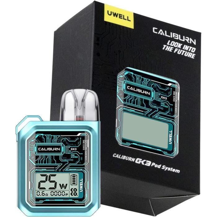 Caliburn Gk3 Pod Kit |25W Mtl Rdl Vape Batterie 900Mah Intégrée Avec 2 ...