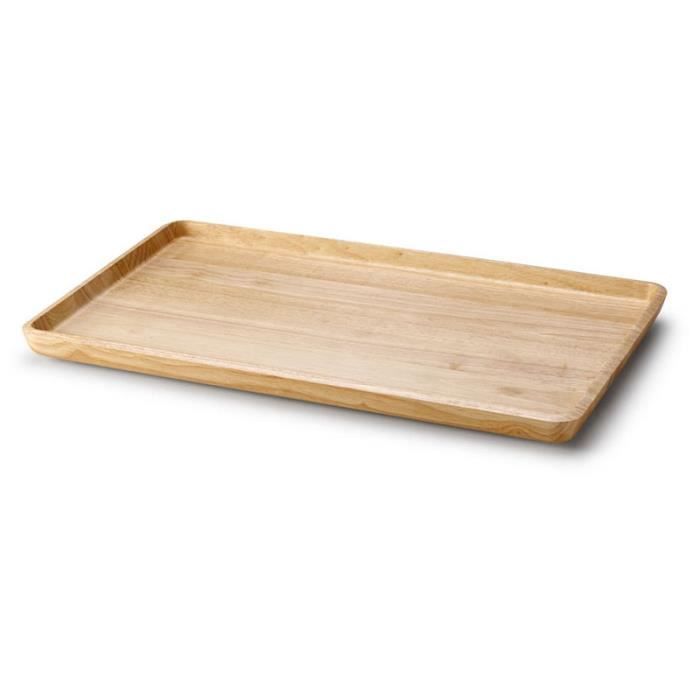 Plateau de service rectangulaire en bois d'Hévéa massif - Pour les grands - Pour la cuisine ...