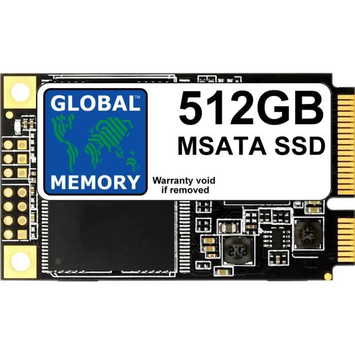 512Go MSATA SOLID STATE DRIVE SSD POUR ORDINATEURS PORTABLES & DE ...