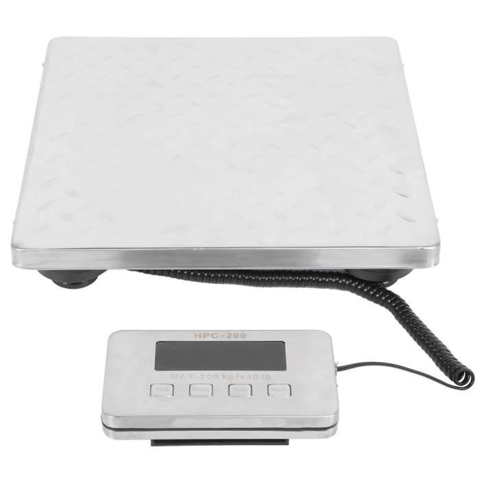 Balance postale, USB 200KG Capacité séparable LCD Digital Digital Metal ...