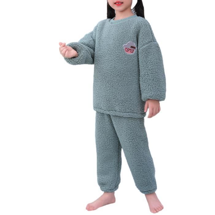Ensembles de Pyjamas en Polaire 2 Pièces GUOCU Filles Garcons Hiver Y ...