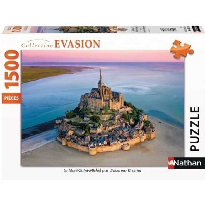 Puzzle 1500 pièces - Le Mont-Saint-Michel - Nathan - Cdiscount Jeux - Jouets