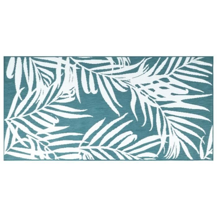 Tapis d'extérieur BOHU - VGEBY - Aqua et blanc - 80x150 cm ...