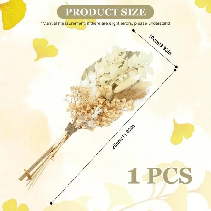 Bouquet De Fleurs Séchées Avec Lance De Palmier Naturel Feuilles De ...