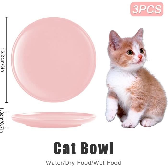 3 bol d'alimentation en céramique pour chat Bol pour animaux de ...